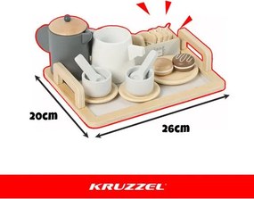 Kruzzel 26543 16dílná dřevěná čajová sada