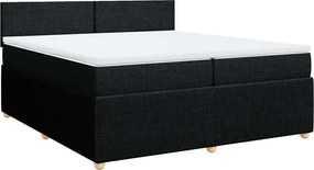 Box spring postel s matrací černá 200x200 cm textil 3289858
