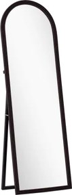 HOMCOM obloukové zrcadlo na celou délku, stojací zrcadlo s rámem v imitaci kamene pro obývací pokoj a ložnici, 53x163 cm, hnědá