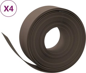 Travní lemy 4 ks hnědé 10 m 20 cm polyethylen 3155462