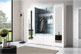 Eka Předsíňová stěna s čalouněnými panely Trinity 31 - Bílá / Světlá modrá 2322