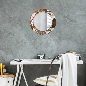 Kulaté dekorativní zrcadlo Palmové listy fi 50 cm