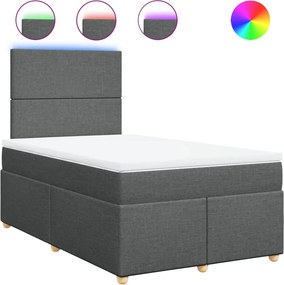 Box spring postel s matrací tmavě šedá 120x190 cm textil 3293513