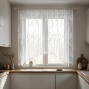 Hotová žakarová oblouková záclona bílá 160x320 Ervi 7044