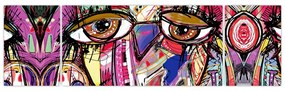 Obraz - Street art - sova (170x50 cm)