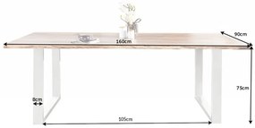 Jídelní stůl Mammut 160cm akát 35mm med/deska