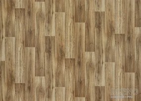 Breno PVC POLARIS Lime Oak 631M – tmavé dřevo, šíře 400 cm
