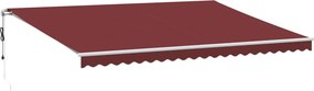 Automatická zatahovací markýza burgundská 500 x 350 cm 3214992