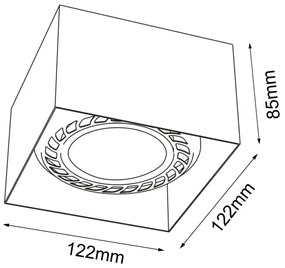 Brosline 1268 - Bodové svítidlo CAGE 1xGU10/18W/230V bílá