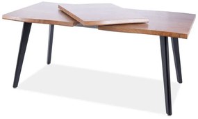 Rozkládací jídelní stůl 150-210 cm Faustina (dub + černá) (pro 8 a více osob). 1050177