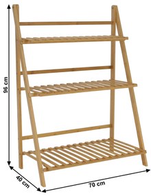 Kondela Skládací regál, bambus, Nepel TYP 1