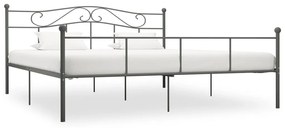 Rám postele šedý kov 180 x 200 cm - Default Title