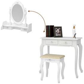 Toaletní stolek Rome, ve více barvách-bílý