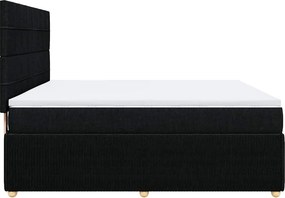 Box spring postel s matrací černá 180x200 cm textil 3292137
