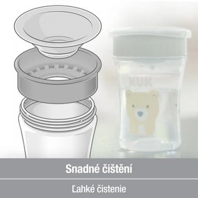 NUK Dětský hrníček Magic s víčkem 360° Modrá