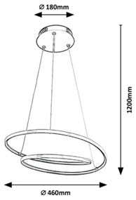 Rabalux - LED Lustr na lanku LED/40W/230V