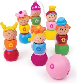 Bigjigs Toys Dřevěné kuželky Víly / od 3 let