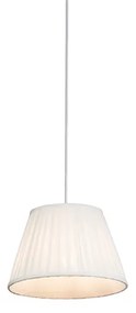 Retro závěsná lampa krémová 25 cm - Plisse