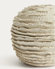 Krémová keramická ručně vyrobená váza (výška 15,5 cm) Evania – Kave Home