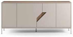Komoda v dekoru dubu v krémovo-přírodní barvě 180x80x40 cm Lilou – Marckeric