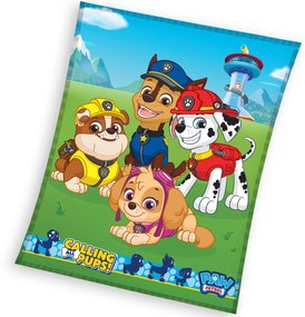 DĚTSKÁ FLEECOVÁ DEKA PAW PATROL 150X200 CM VZOROVANÁ