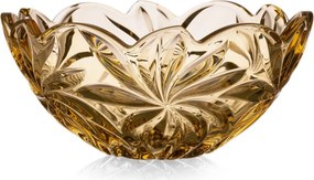 Aurum Crystal mísa Flora amber 280 mm