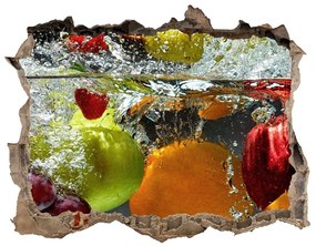 Wallmuralia Nálepka 3D díra Ovoce a zelenina 95x64 cm