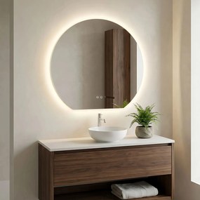 Rea Zrcadlo ⌀80 cm s vyhříváním a regulovatelným LED osvětlením HOM-00910