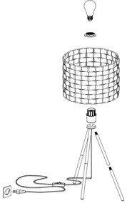 Eglo 99526 - Stolní lampa MARASALES 1xE27/40W/230V