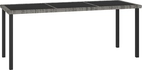 9dílný zahradní jídelní set polyratan šedý 3065716