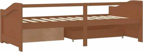 3místná válenda zásuvky medově hnědá masivní borovice 90x200 cm 322171