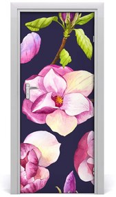 Samolepící fototapeta na dveře magnolie 75x205 cm