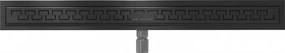 Mexen Flat nerezový sprchový žlab 90 cm, vzor M15, černá, 1724090-15