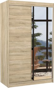 ADRK Furniture Skříň posuvná se zrcadlem REWENA 120 SW-REW-S-120+A056