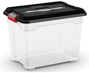 Plastový Moover Box KETER průhledný s černým víkem, vel. S