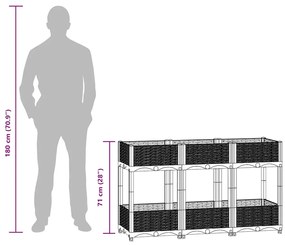 vidaXL Marketos Vyvýšený záhon 120 x 40 x 71 cm polypropylen