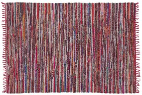 Krátkovlasý barevný bavlněný koberec 140x200 cm DANCA Beliani