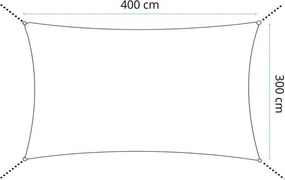 Stínící sluneční plachta 4x3 m SPRINGOS SN0058 tmavě šedá