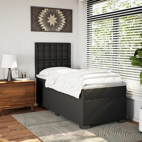 Box spring postel s matrací černá 100x200 cm umělá kůže 3290708