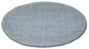 Luxusní kusový koberec Shaggy Azra šedý kruh 80cm