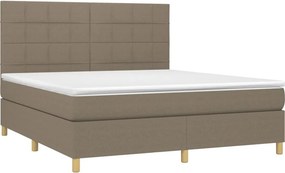 Box spring postel s matrací taupe 160x200 cm textil 3142349
