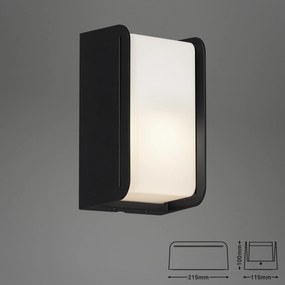 BRILO 3016015 Venkovní svítidlo 21,5 cm 1x E27 12W černá (starý kód: BRILO 3016-015) - BRILO