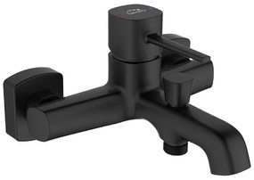 Laveo Pola, nástěnná vanová baterie, černá matná, LAV-BAP_710D