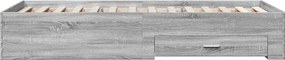 Rám postele se zásuvkami šedý sonoma 75x190 cm kompozitní dřevo 3280445