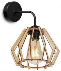 Dřevěná nástěnná lampa TIMBER v dekorativním stylu