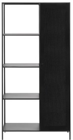 Černá kovová šatní skříň Unique Furniture Malibu 180 x 90 cm