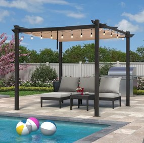 JAKS Zahradní altánek pergola 3 x 3 m Barevné varianty: šedá
