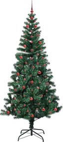 Umělý osvětlený vánoční stromeček Zelená 240 cm PVC a kov 3396788