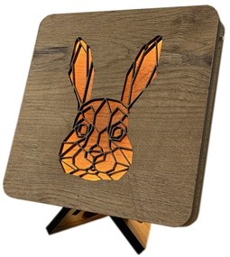 Li-Go "Hlava zajíce" lampa 19x19cm provedení povrchu: dub světlý