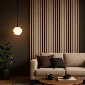 3D Dřevěné lamely na zeď na filci 255x46cm - Jasan ARKTICKÝ